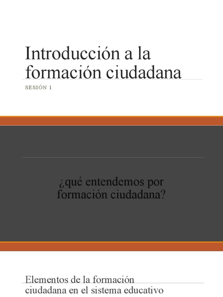 Introduccion A La Formacion Ciudadana Pdf