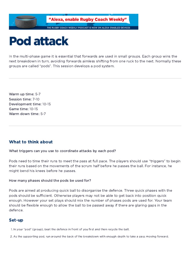 Pod Attack - Rugby Coach Weekly | PDF
