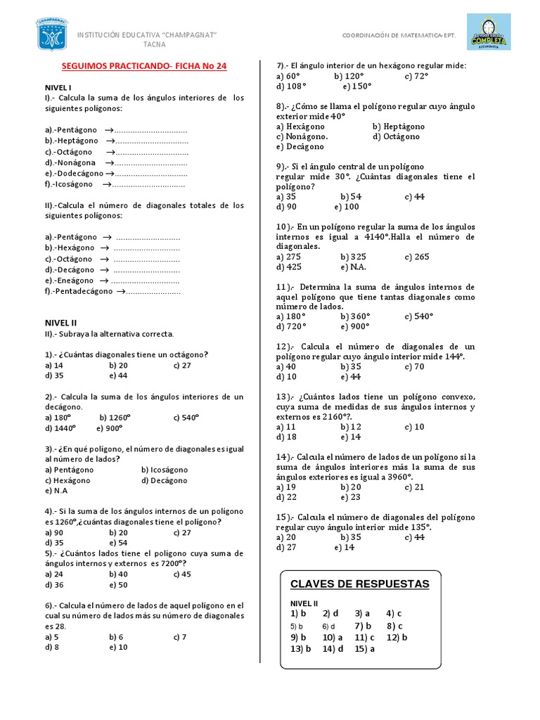 Seguimos Practicando - Polígonos | PDF