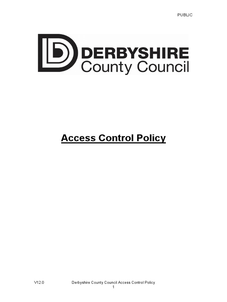 Access Control Policy | PDF | Information Security | Access Control
