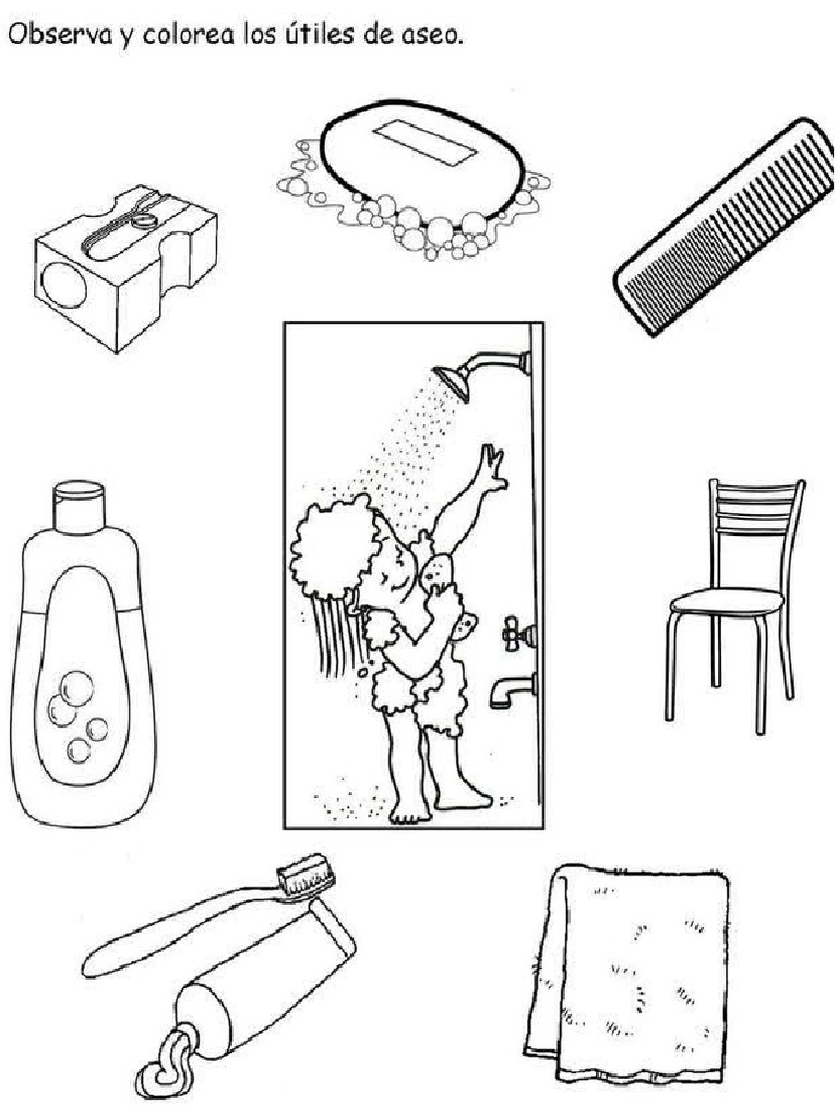 Jueves Colorea Utiles de Aseo | PDF
