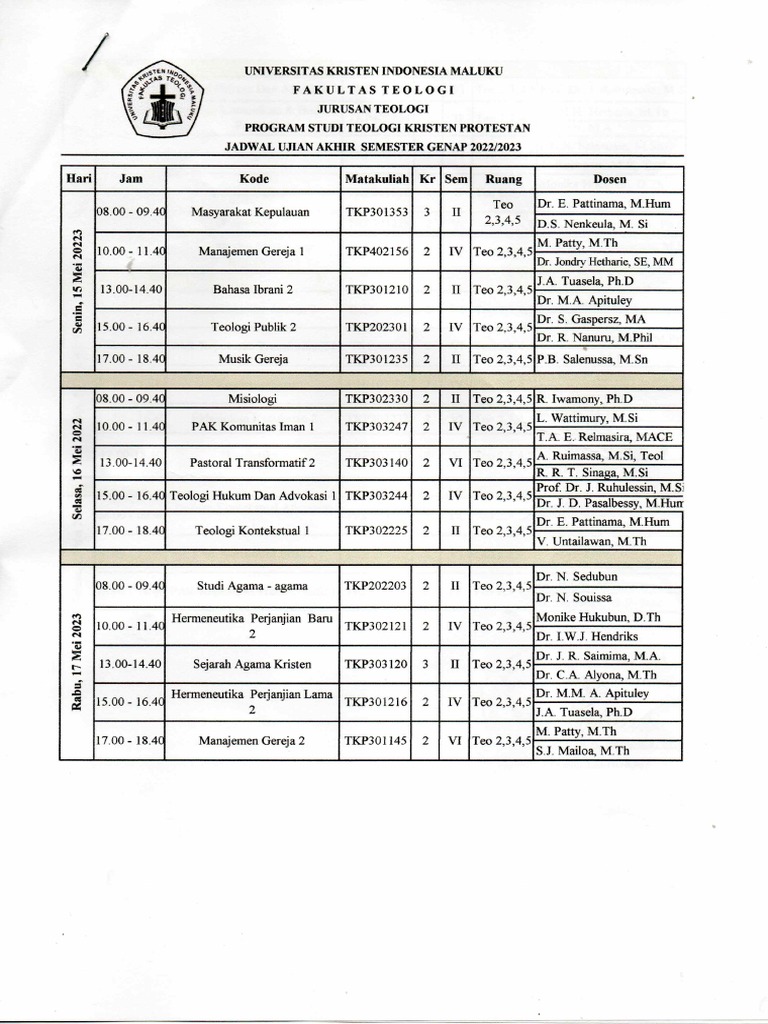 Jadwala Teologi | PDF