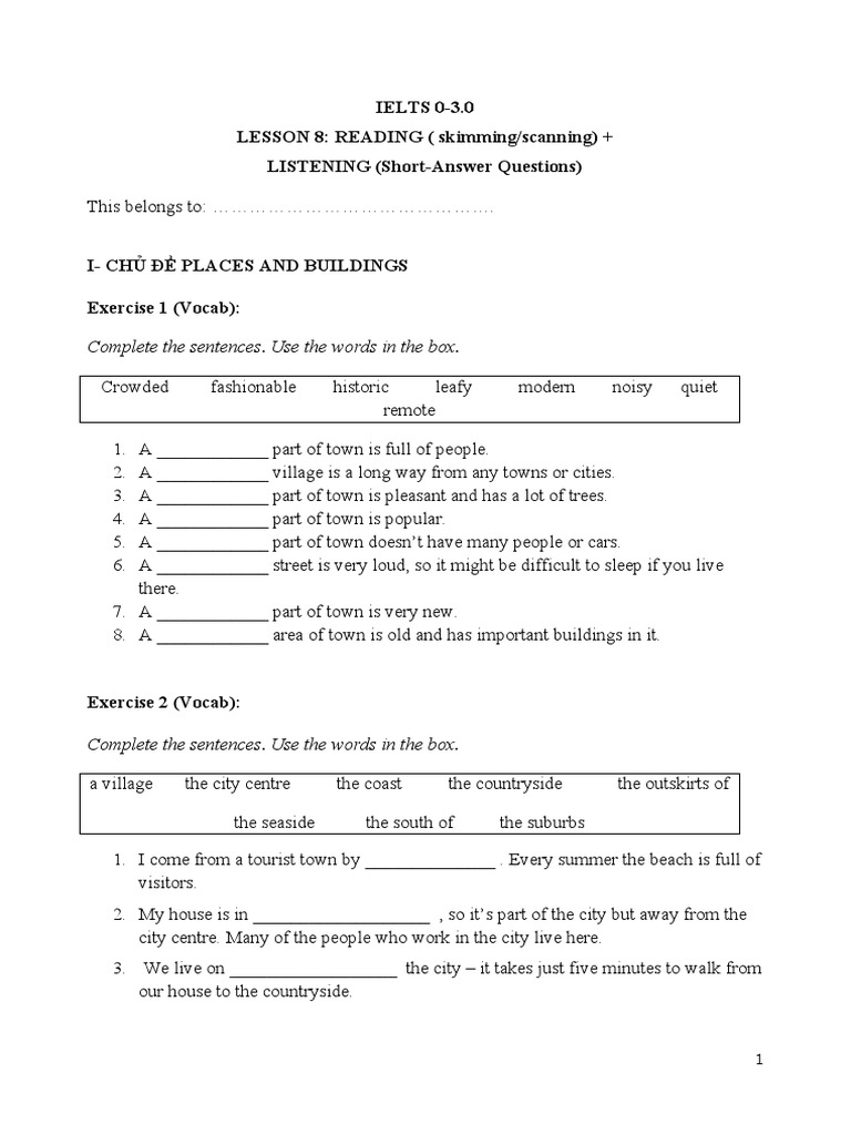 Lesson 8 - Readingg | PDF