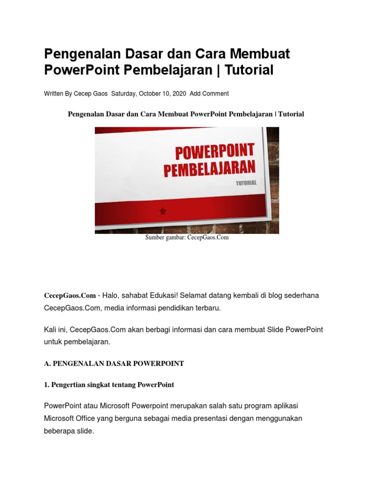 Bahan Ajar Power Poit Pdf