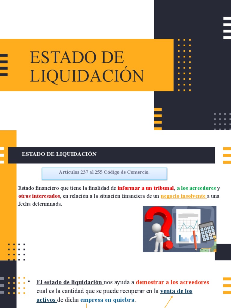 Estado de Liquidación | PDF | Bancarrota | Liquidación