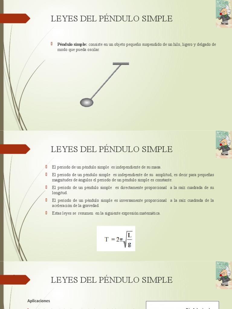 Las leyes fundamentales del péndulo simple | PDF