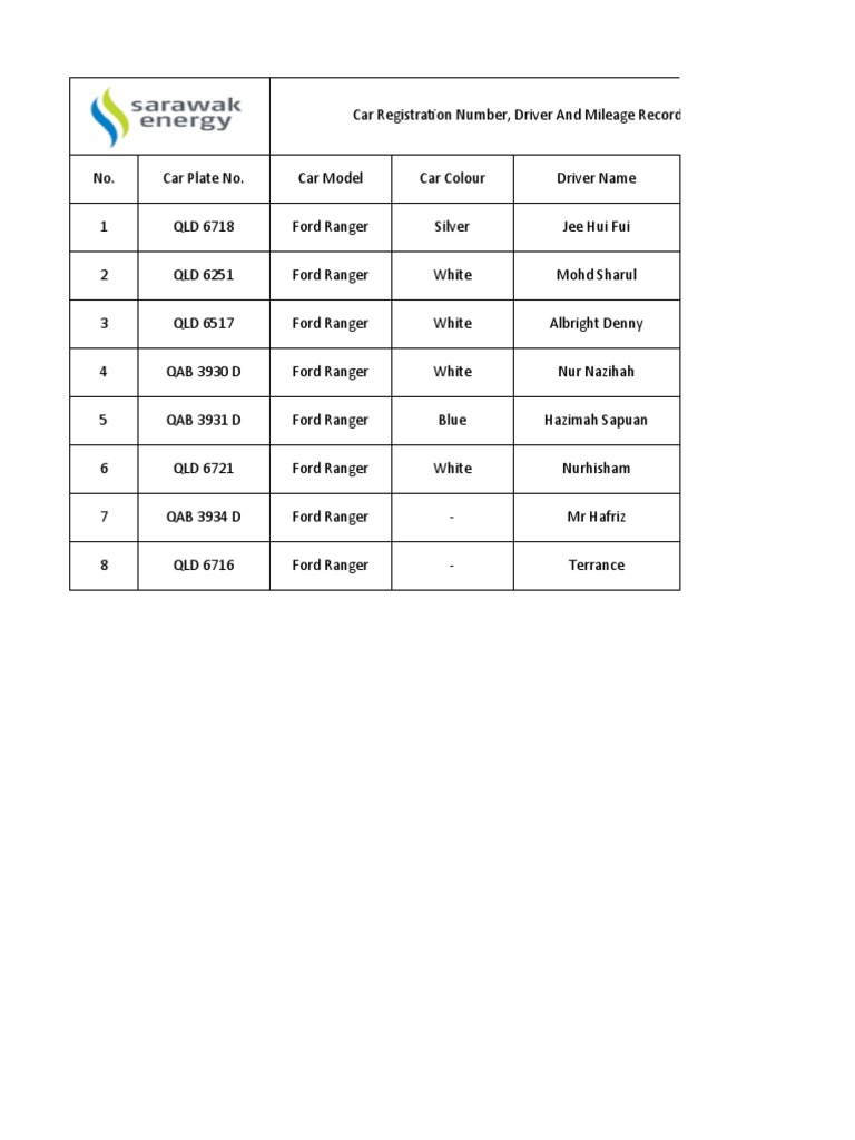 SEB Car Record | PDF