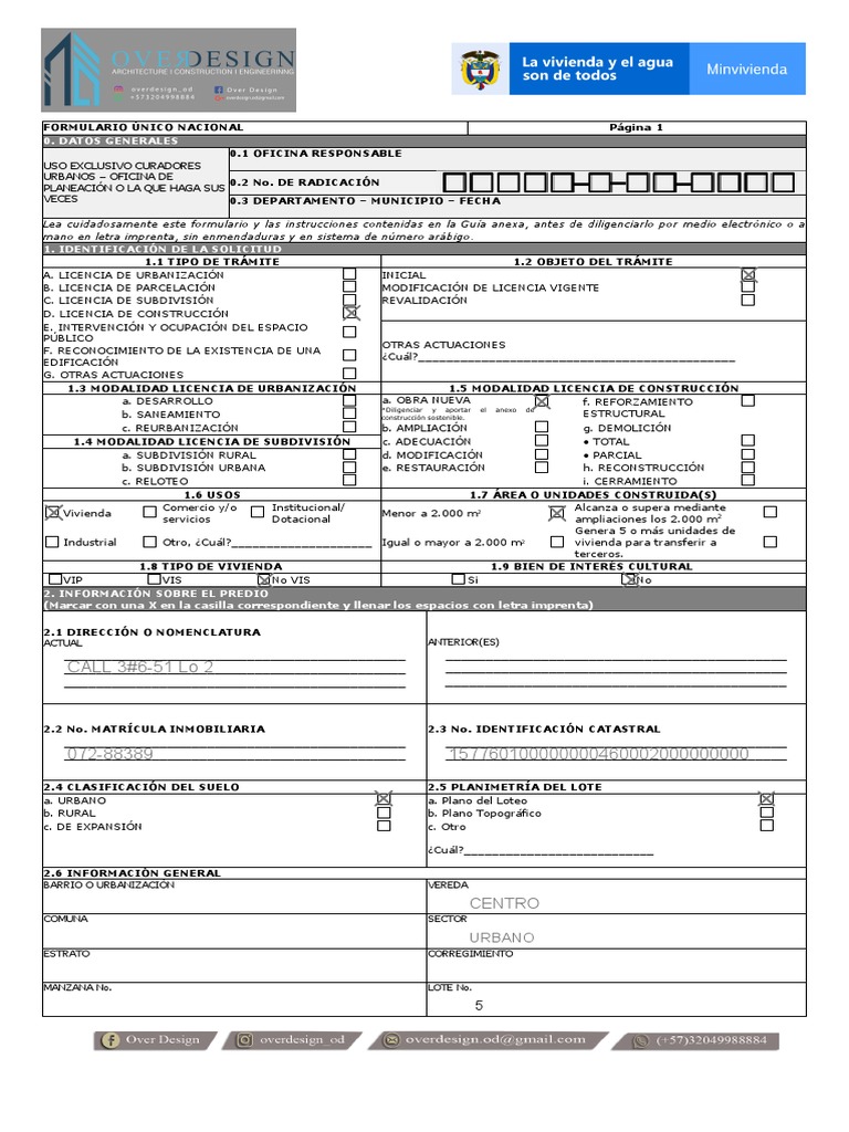 Formulario Unico Nacional 2021 | PDF | Ingeniería de Edificación ...
