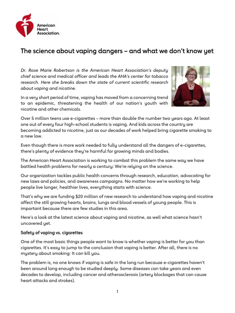 Vaping Science Explainer | PDF | Wellness | Lifestyle