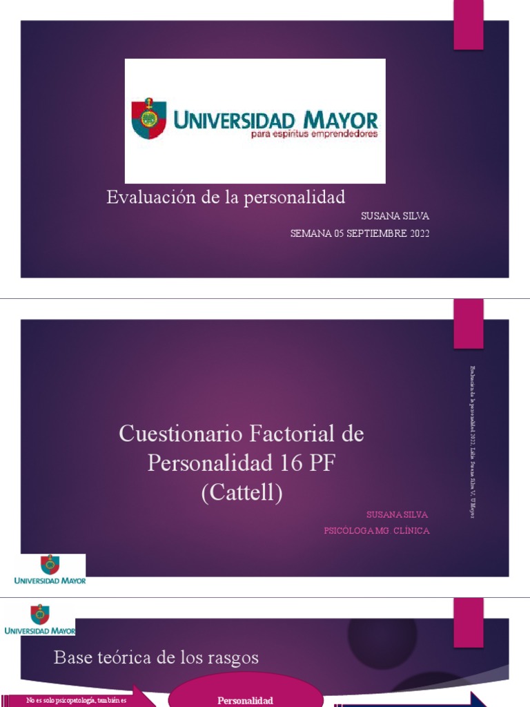 InterpretaciÃ N - Cuestionario Factorial de Personalidad 16 PF | PDF ...