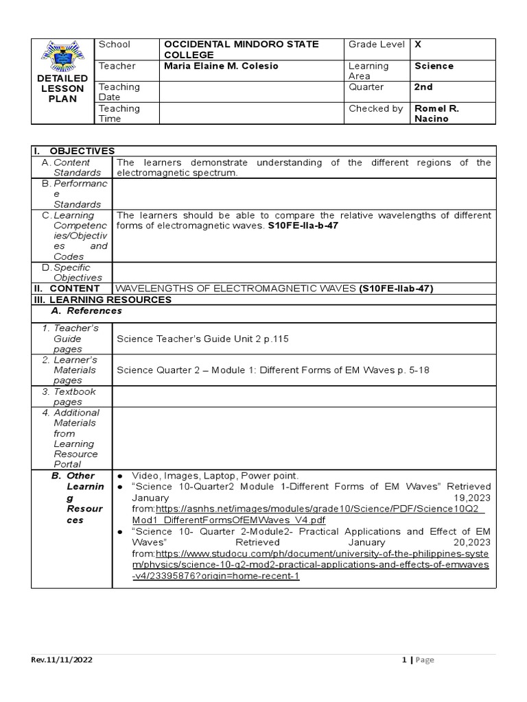 DLP - PHYSICS - FINAL (Repaired) | PDF | Electromagnetic Radiation ...