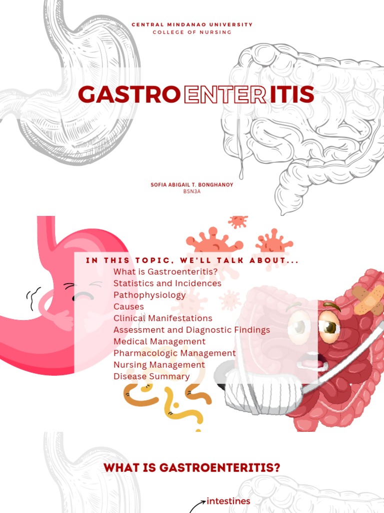 Gastroenteritis PPT Bonghanoy | PDF | Diarrhea | Medical Specialties