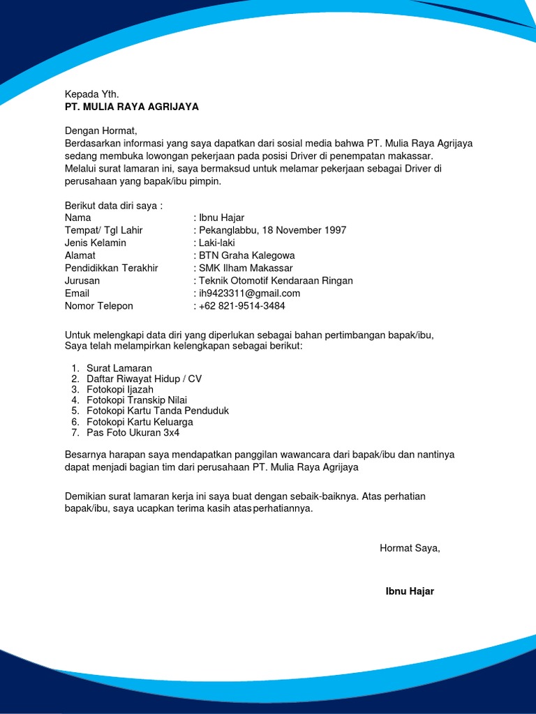 CV IBNU HAJAR Fix | PDF