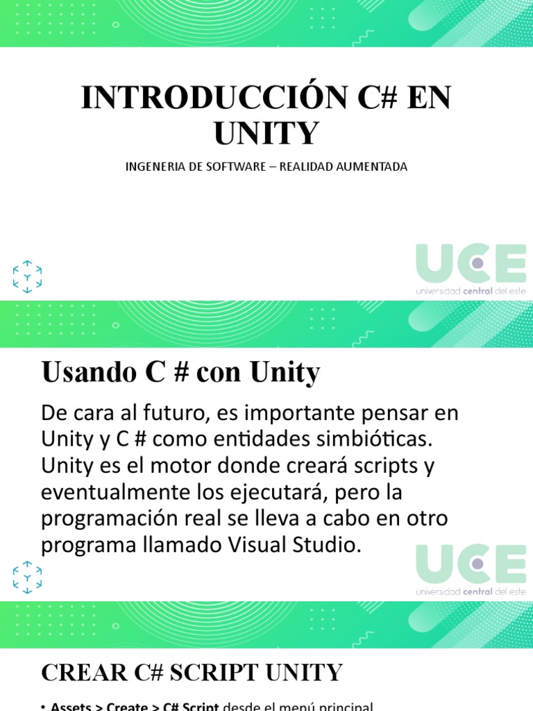 Introduccion C# Script Unity | PDF Introduccion C# Script Unity | PDF