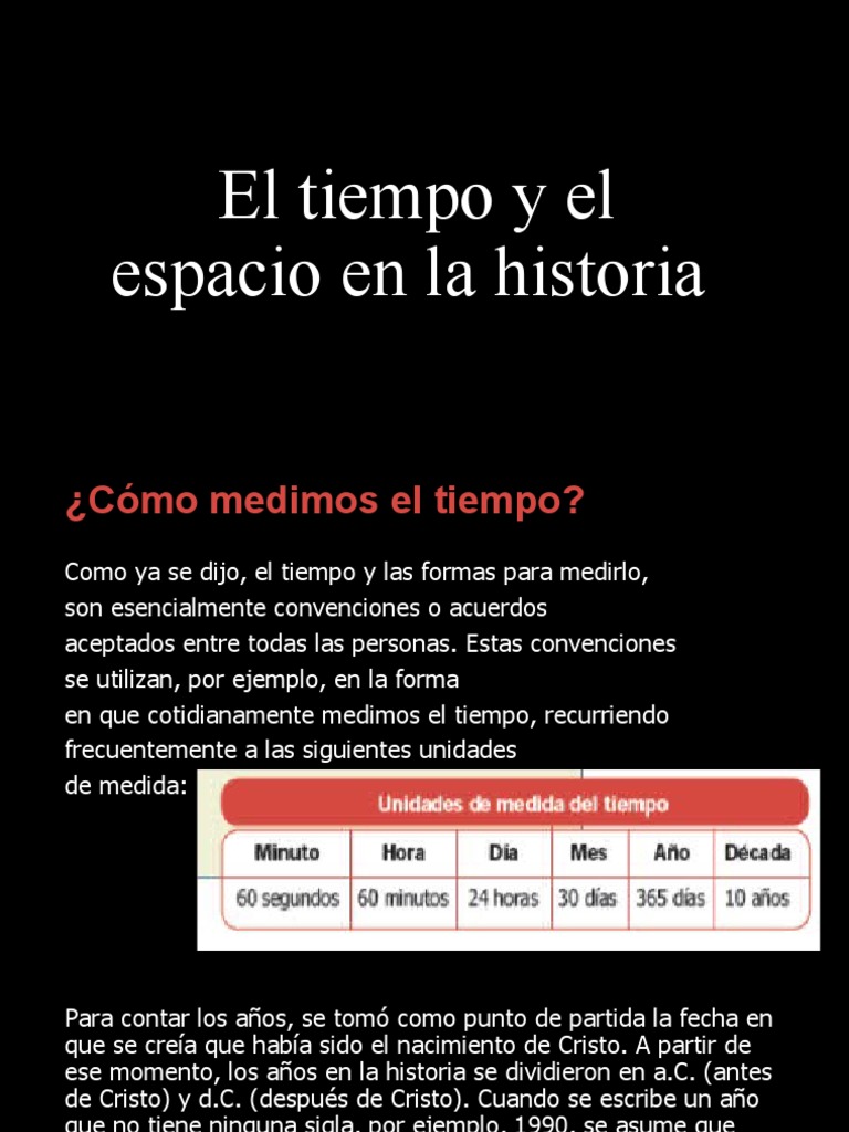 El Tiempo y El Espacio en La Historia | PDF