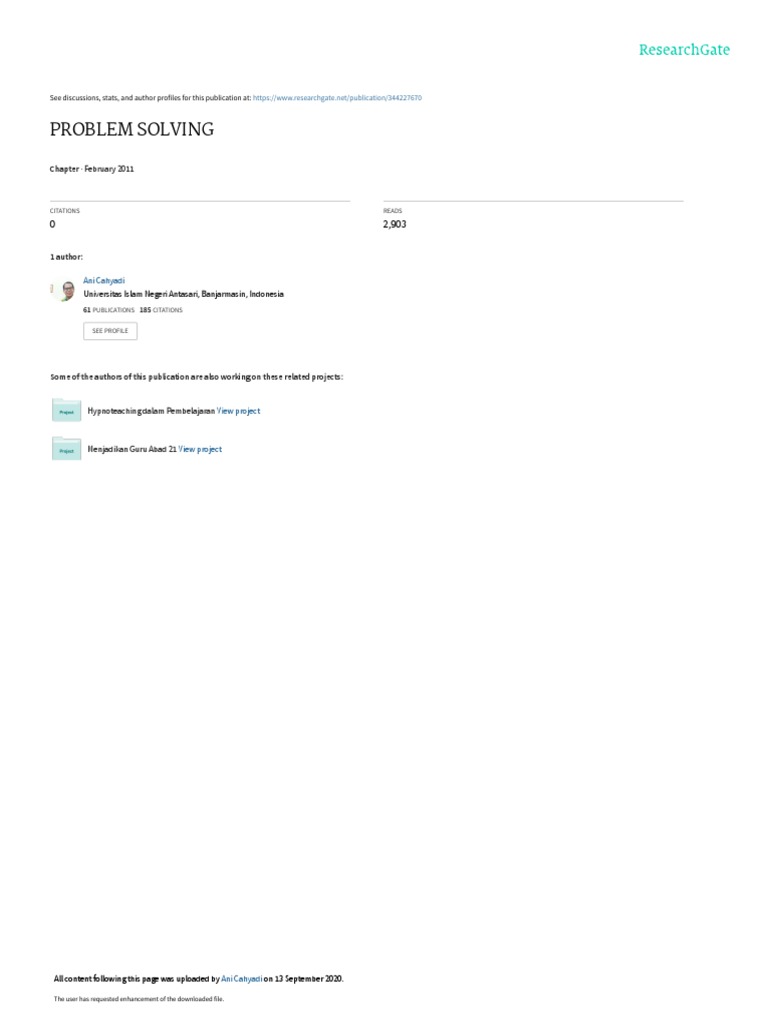 Problem Solving | PDF