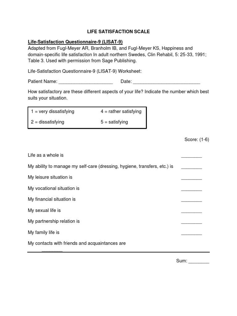 Life Satisfaction Scale Pdf Validity Statistics Factor Analysis