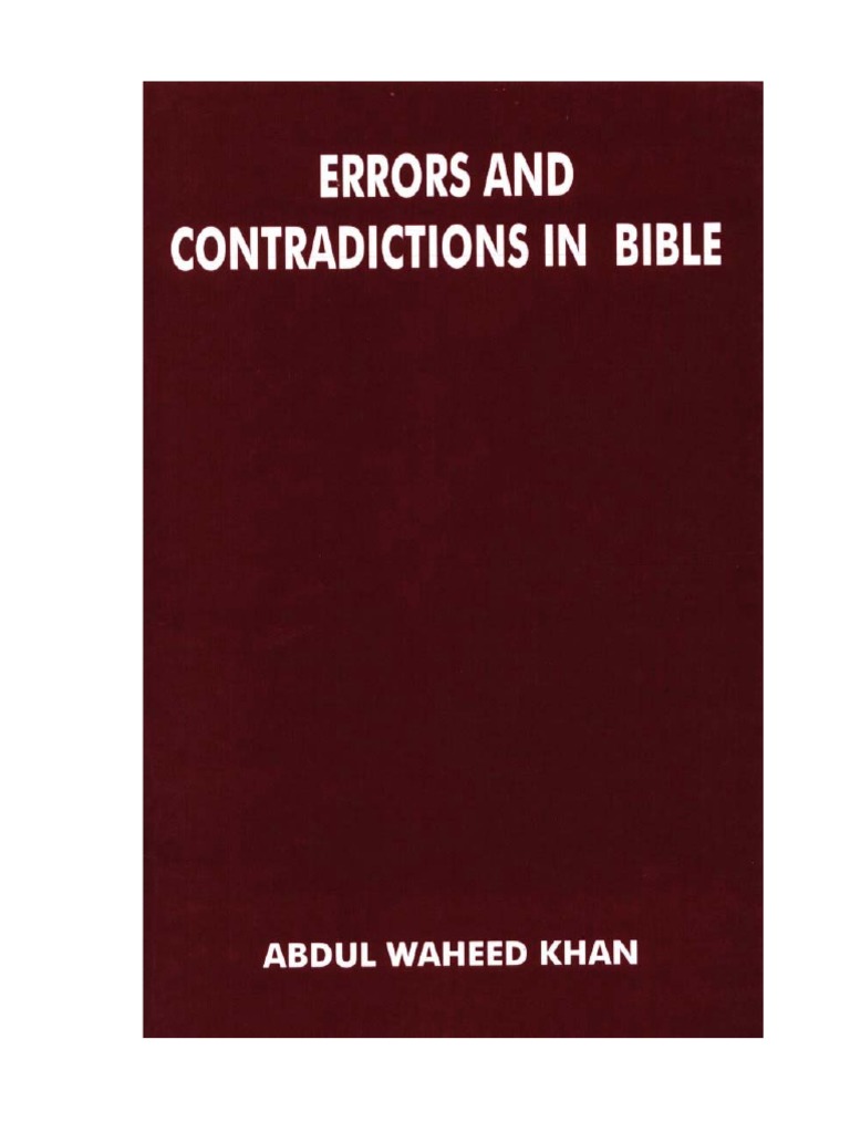 Errors and Contradictions in The Bible | PDF