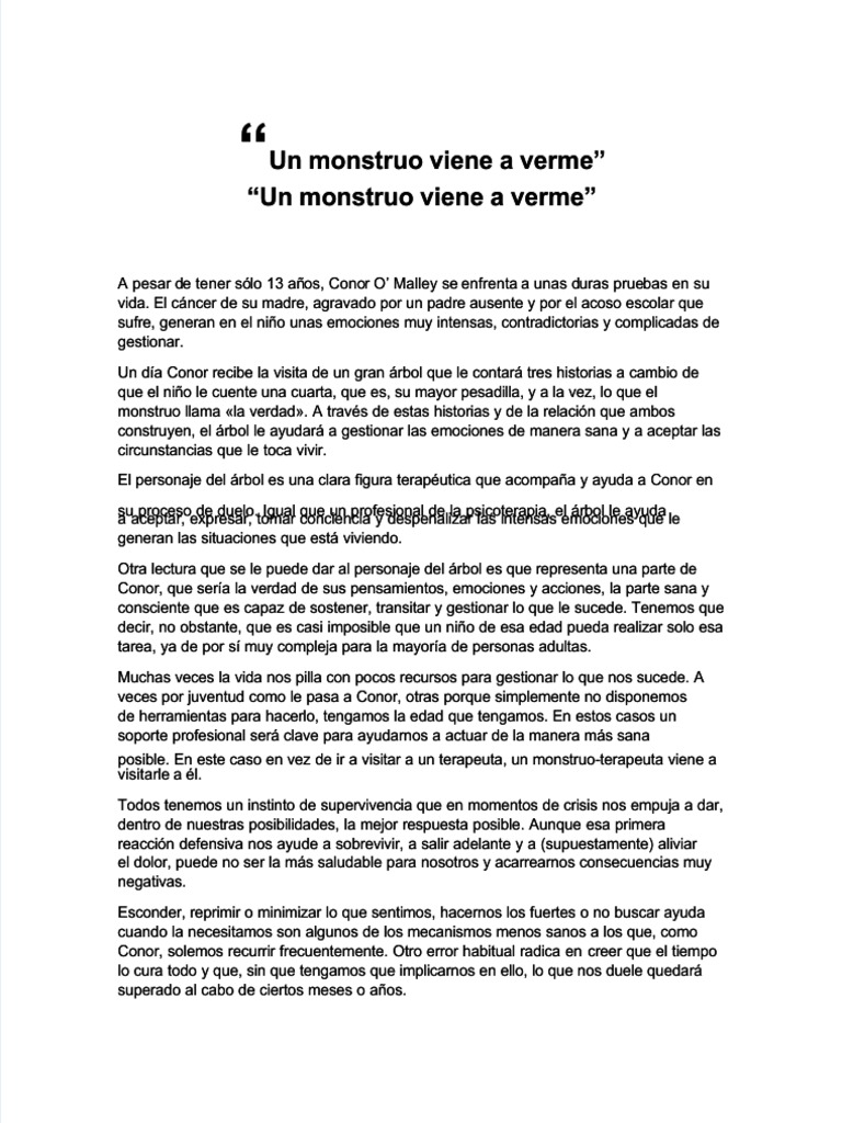 Un Monstruo Viene A Verme - Compress | PDF