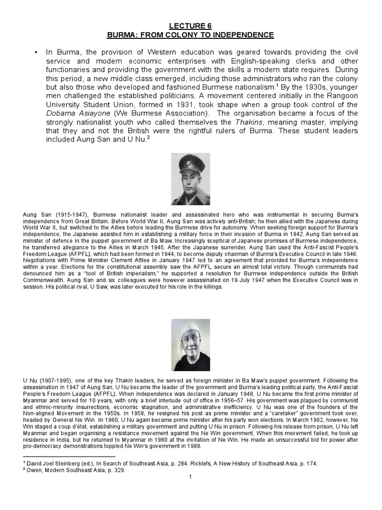 Burma's Path to Independence | PDF | Myanmar | Government