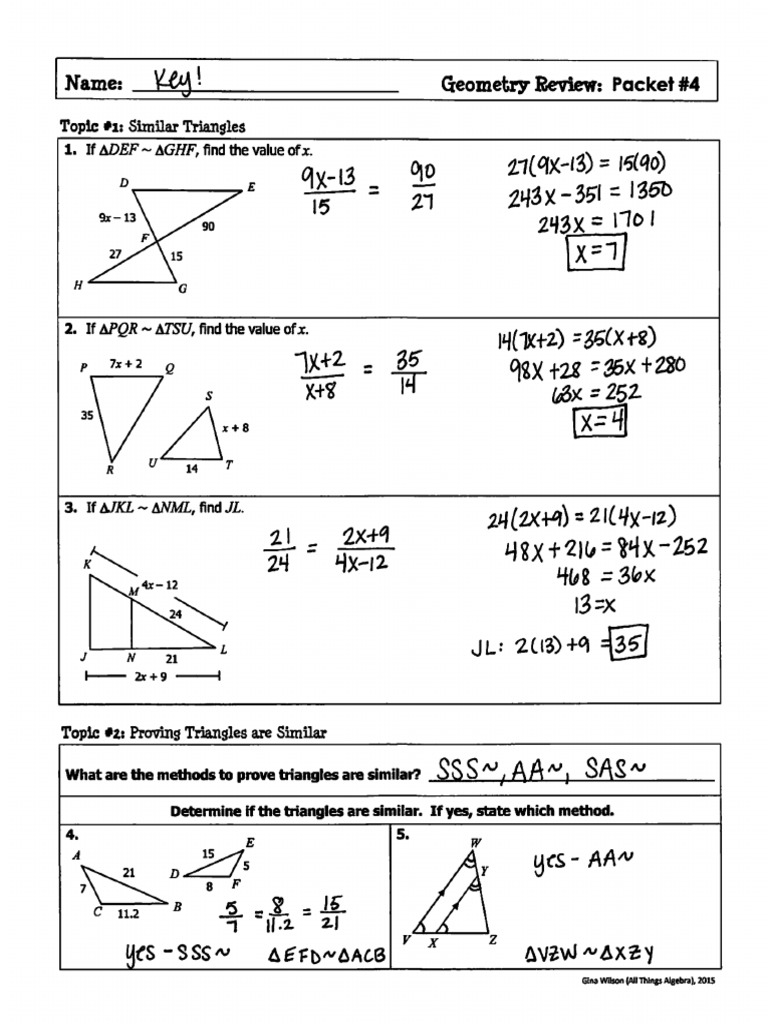 Geometry Review 4 | PDF