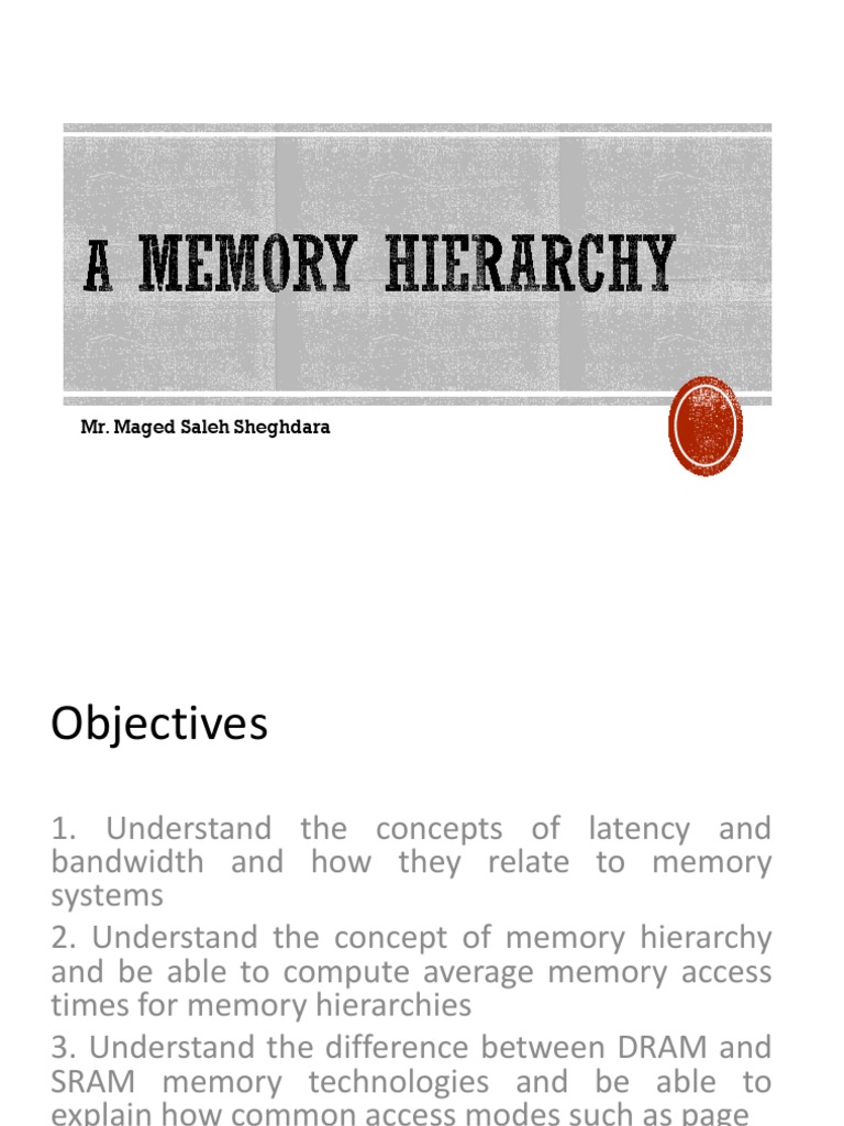 Computer Org - L5 | Descargar gratis PDF | Random Access Memory | Dynamic Random Access Memory
