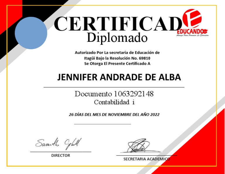 Certificado Diplomado en Secretariado | PDF