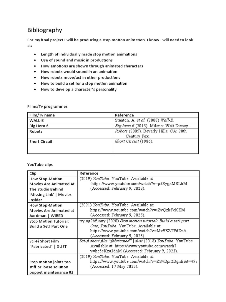 Bibliography | PDF | Animation | Entertainment