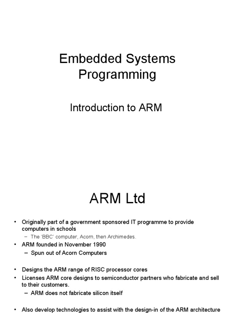 Embedded Systems & ARM | PDF