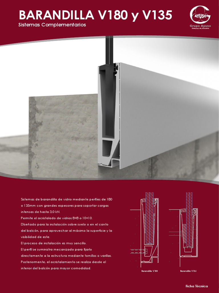 Ficha Tecnica Baranda V180 y V135 | PDF
