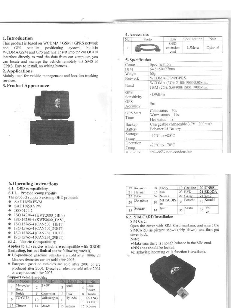 Manual Tracker Obd2 | PDF