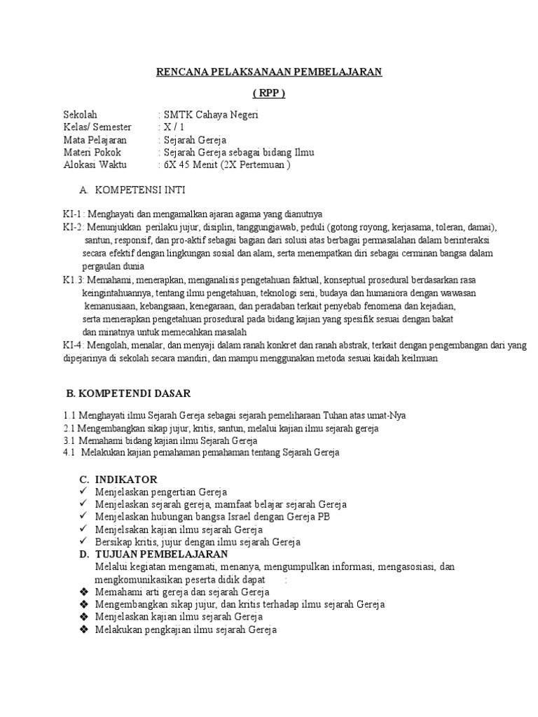 Rencana Pembelajaran SGI | PDF