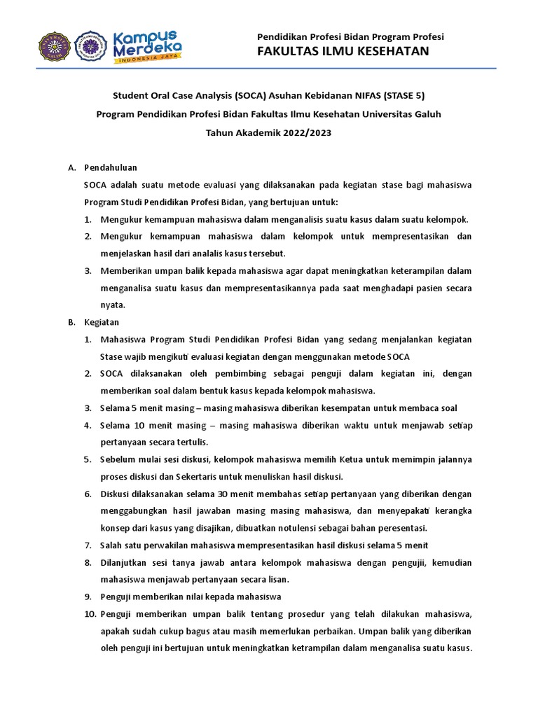 SOCA STASE 5 New | PDF