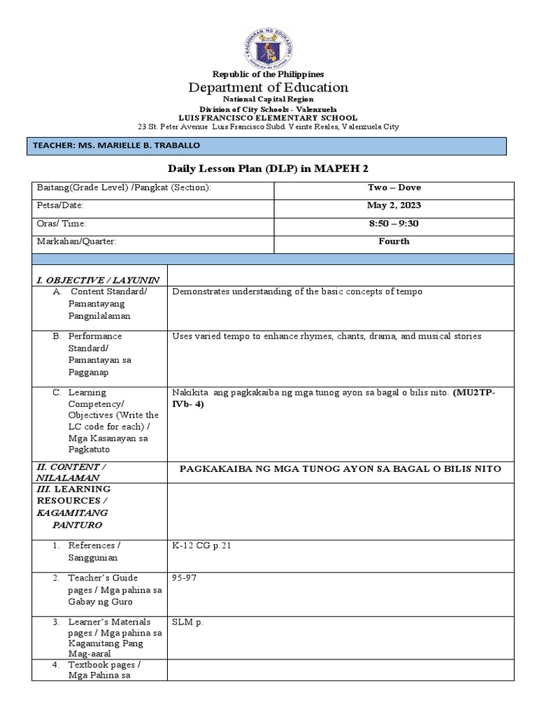 DLP-MAPEH-MAY-2 | PDF