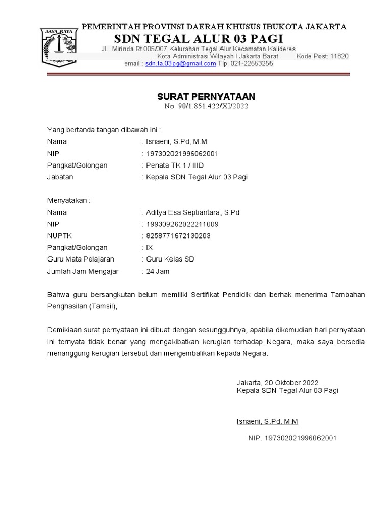 Contoh Surat Tamsil Fix | PDF Contoh Surat Tamsil Fix | PDF