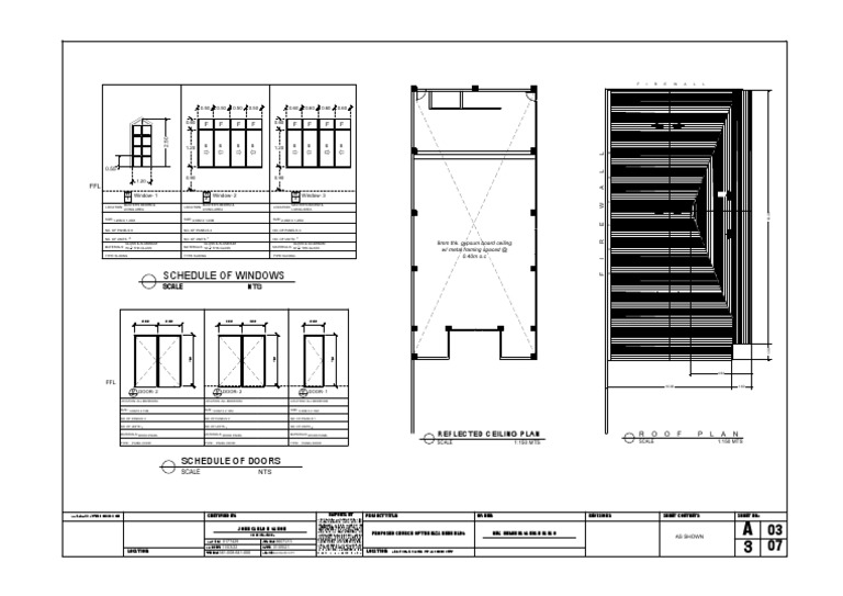 Schedule of Windows: Scale | PDF