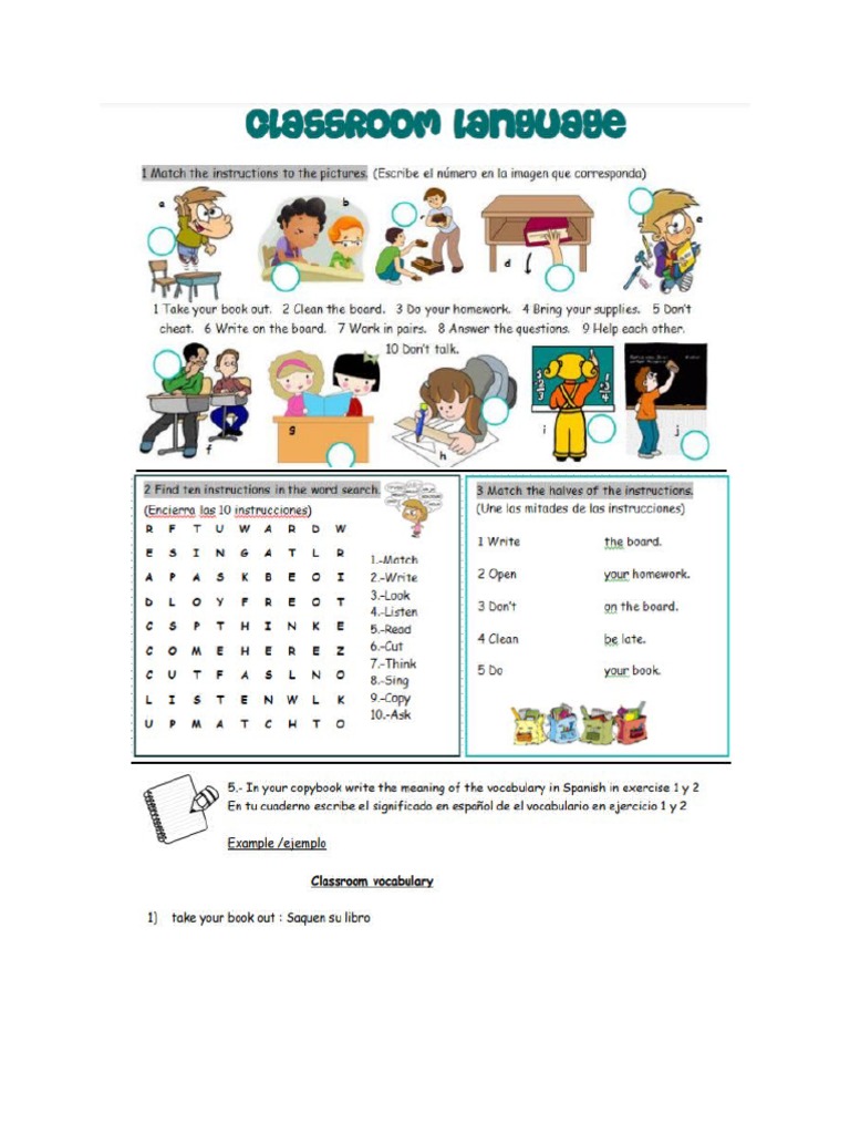 Classroom Language 2 | PDF