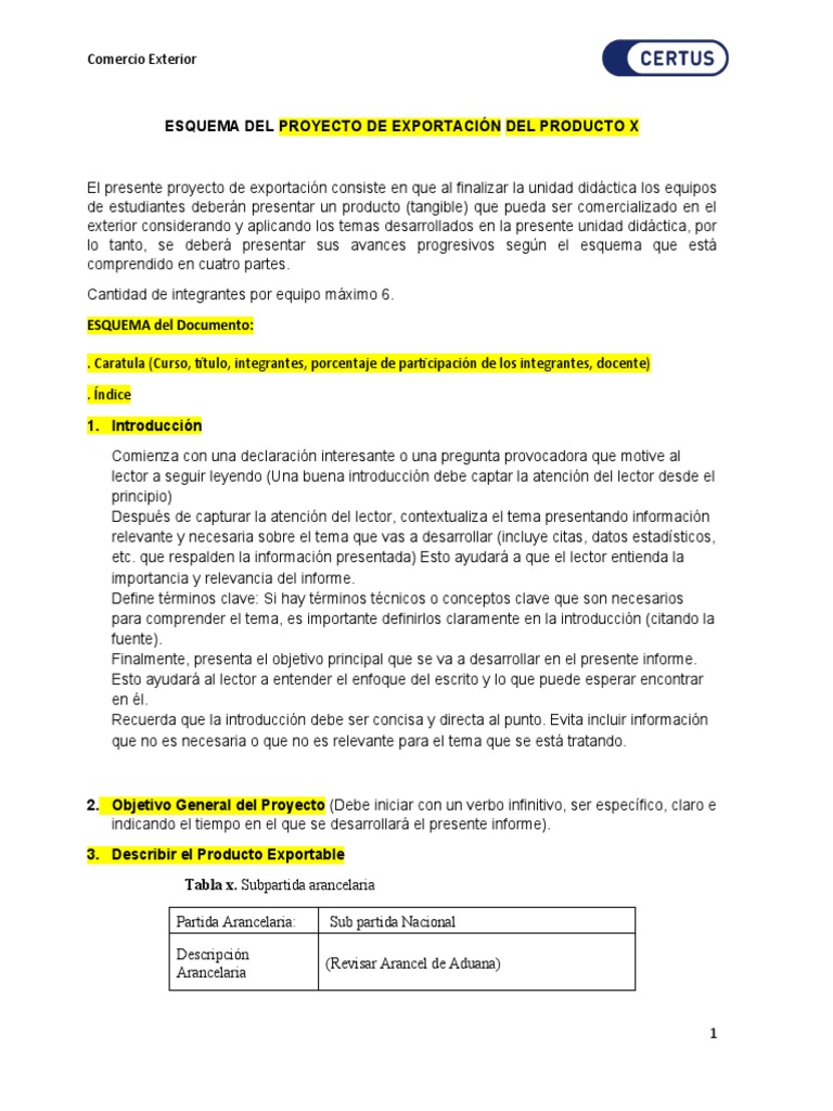 Esquema de Proyecto - Con Indicaciones II Parte | PDF | Negocios