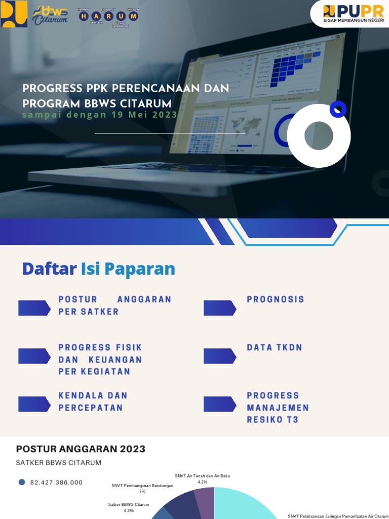 Paparan Progress PPK PP Satker BBWS Citarum | PDF