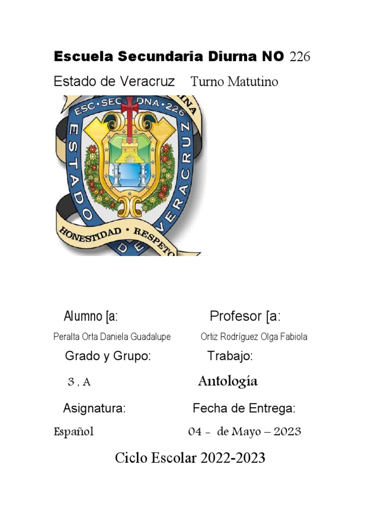 Escuela Secundaria Diurna NO 226 | PDF | Escritores | Poesía