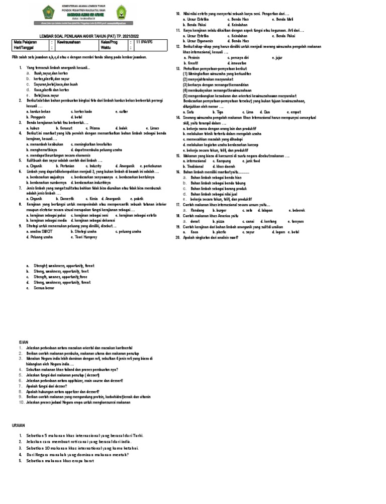 Semester2 TH 2023 Kelas 11 | PDF Semester2 TH 2023 Kelas 11 | PDF