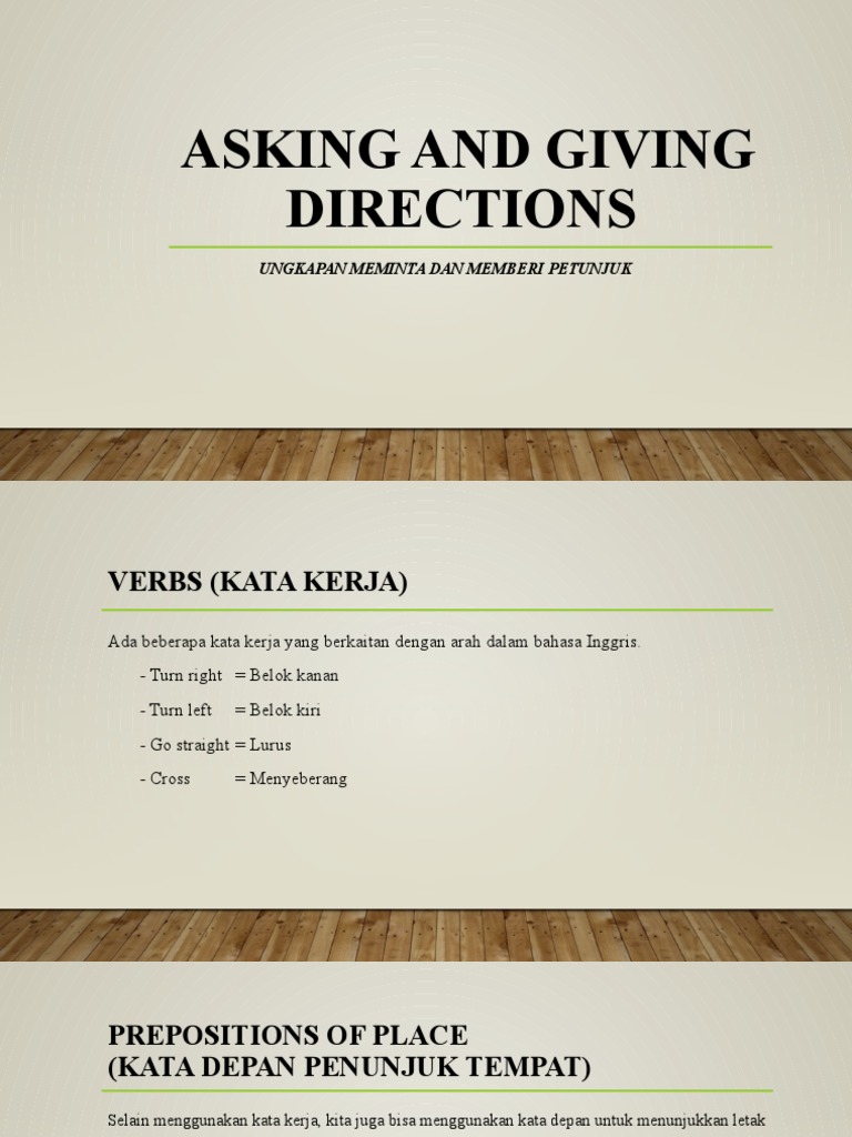 Asking and Giving Directions | PDF
