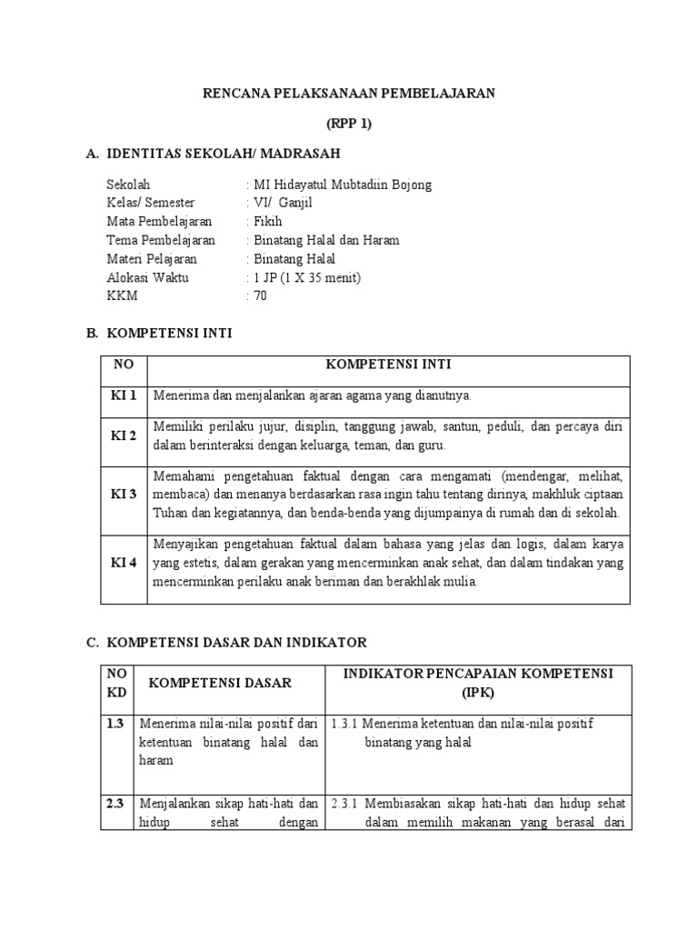 RPP Fikih | PDF