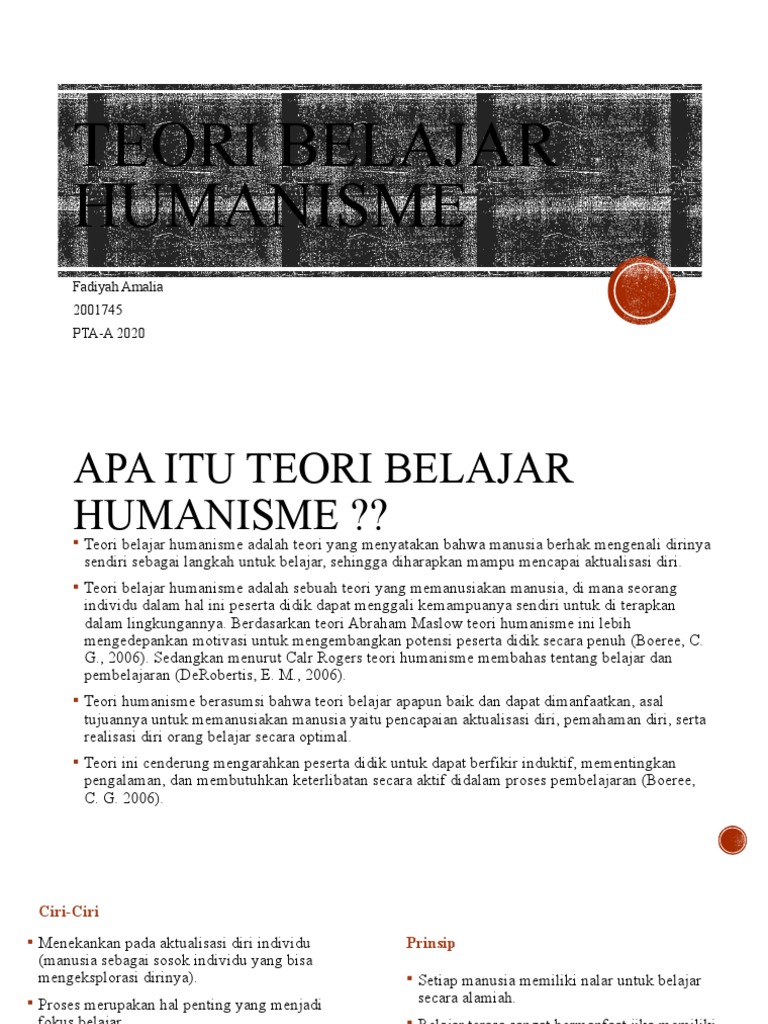 Teori Belajar Humanisme | PDF