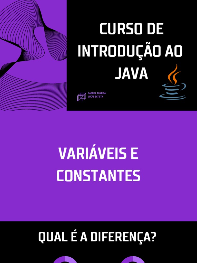 Introdução a Variáveis e Constantes em Java | PDF | Triângulo | Informática