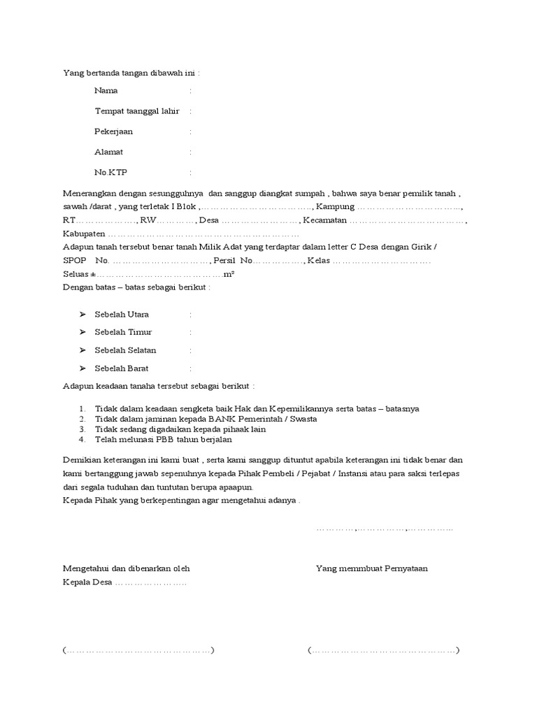 Yang Bertanda Tangan Dibawah Ini | PDF
