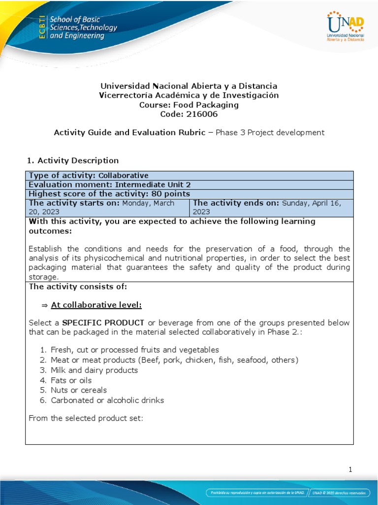 Activity Guide and Evaluation Rubric - Unit 2 - Phase 3 - Project ...