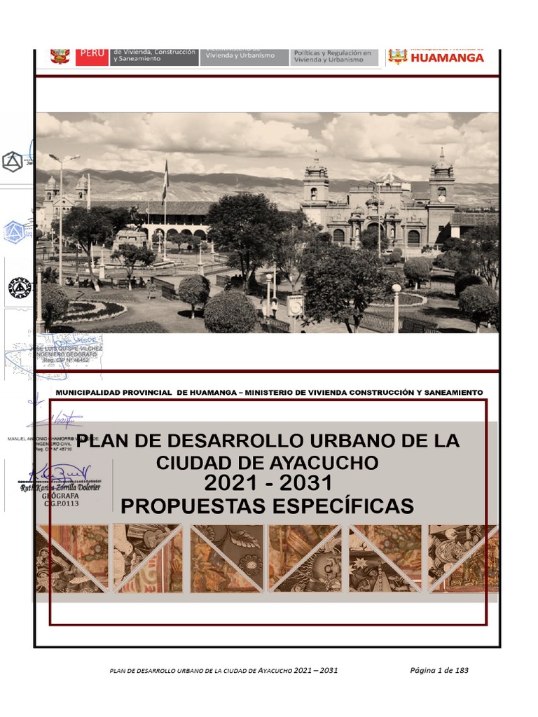 III. Propuestas Especificas Pdu Ayacucho 2021-2031 | PDF | Transporte | Planificación urbana