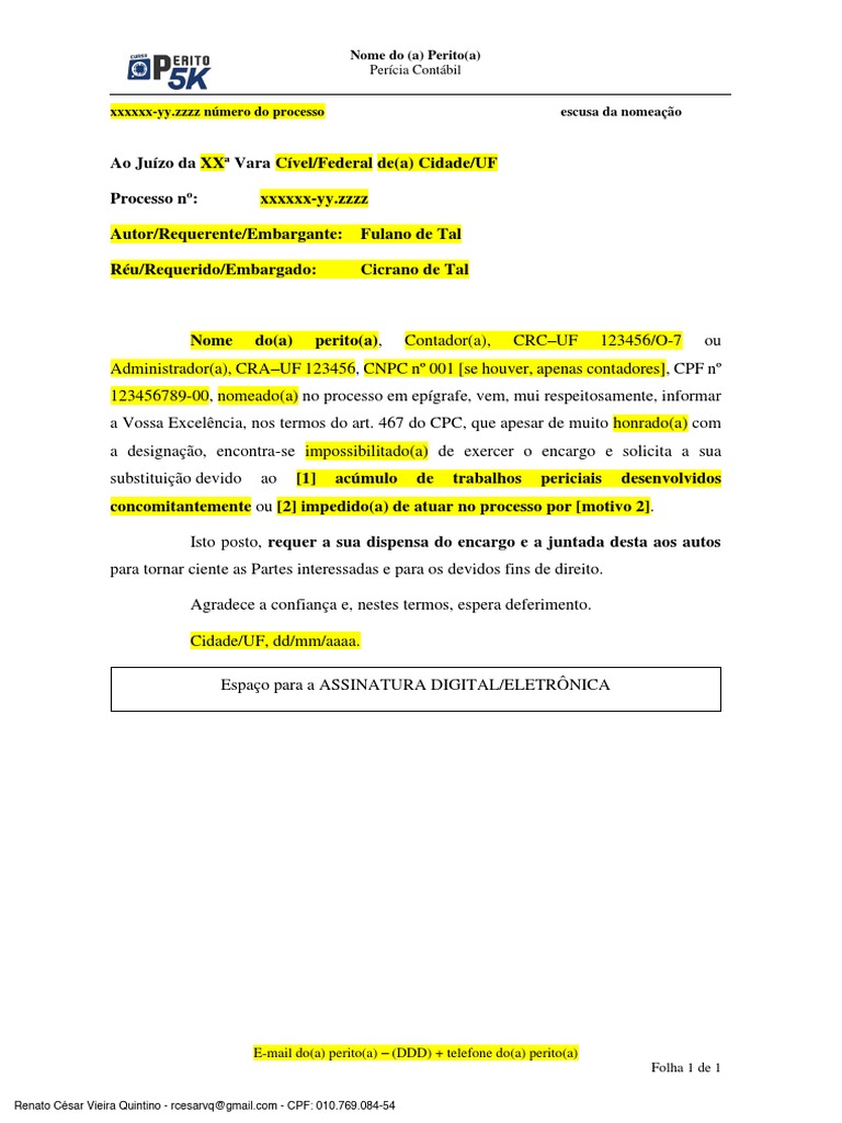 4.2. Modelo de Escusa | PDF