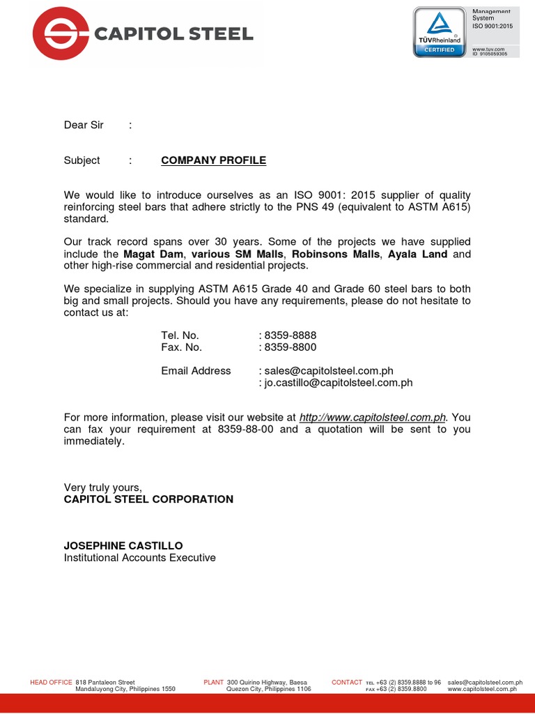 Capitol Steel | PDF | Makati | Materials